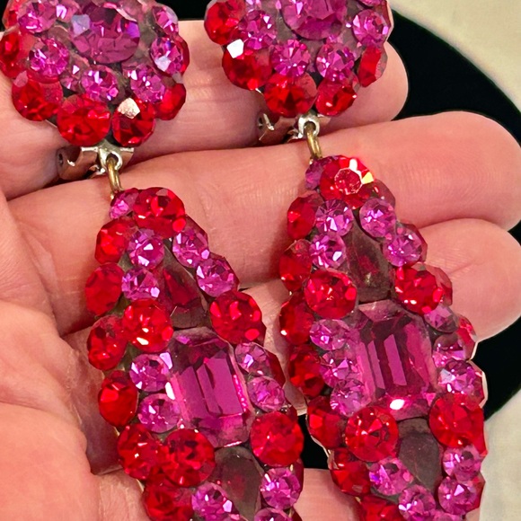 Jewelry | Stunning Vtg Vibrant Handmade Raspberry Swarovski Elegant ...